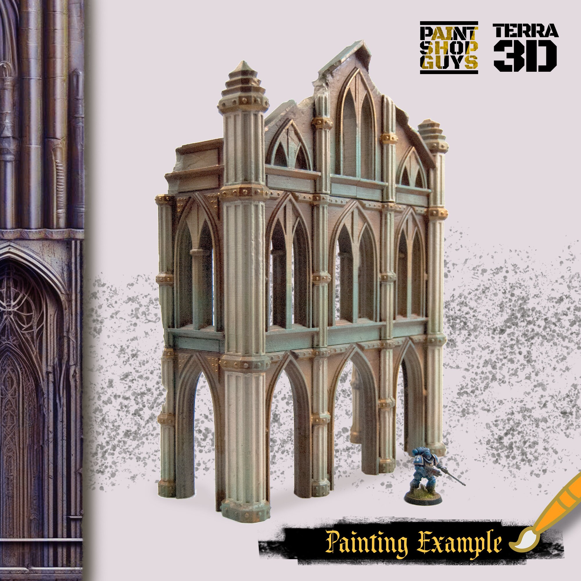 Cathedral Ruins Part2: Sci-fi Grimdark for 32-35mm, Tabletop RPG, War ...