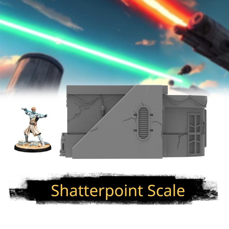 Shattered Galaxy: 2 Building Small Set Sci-fi Terrain, for 32-40mm ...