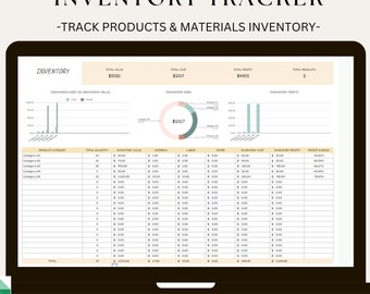 Inventory Tracker Spreadsheet | Google Sheets Template | Product ...