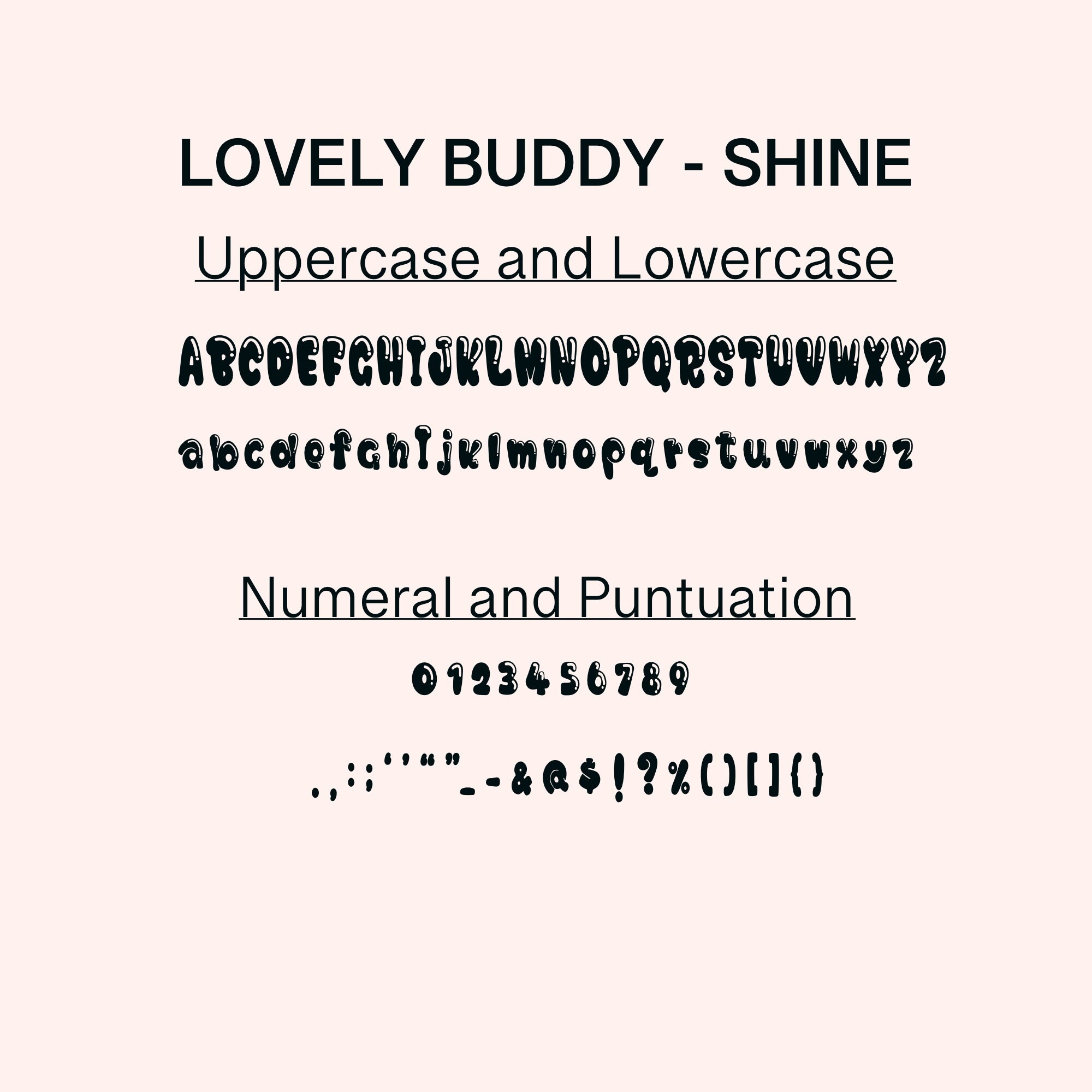 Cute Bubbly Font Cute Handwriting Shiny Font Boho Font - Etsy