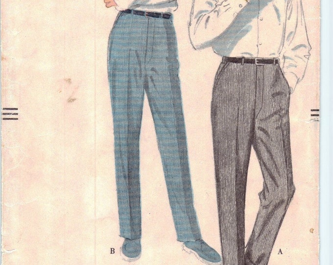 Vintage Vogue 9740 - 1950s Sewing Pattern, Men’s Trousers - Waist: 38 ...