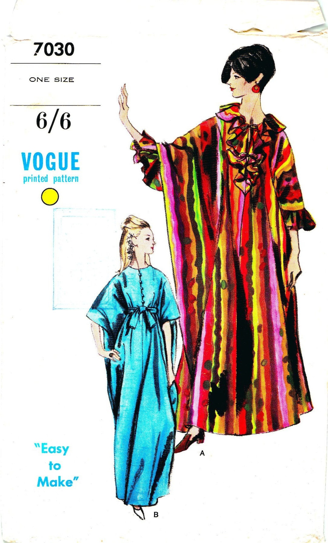 Vintage 1960s Sewing Pattern, Robe – One Size, Fits All - Etsy