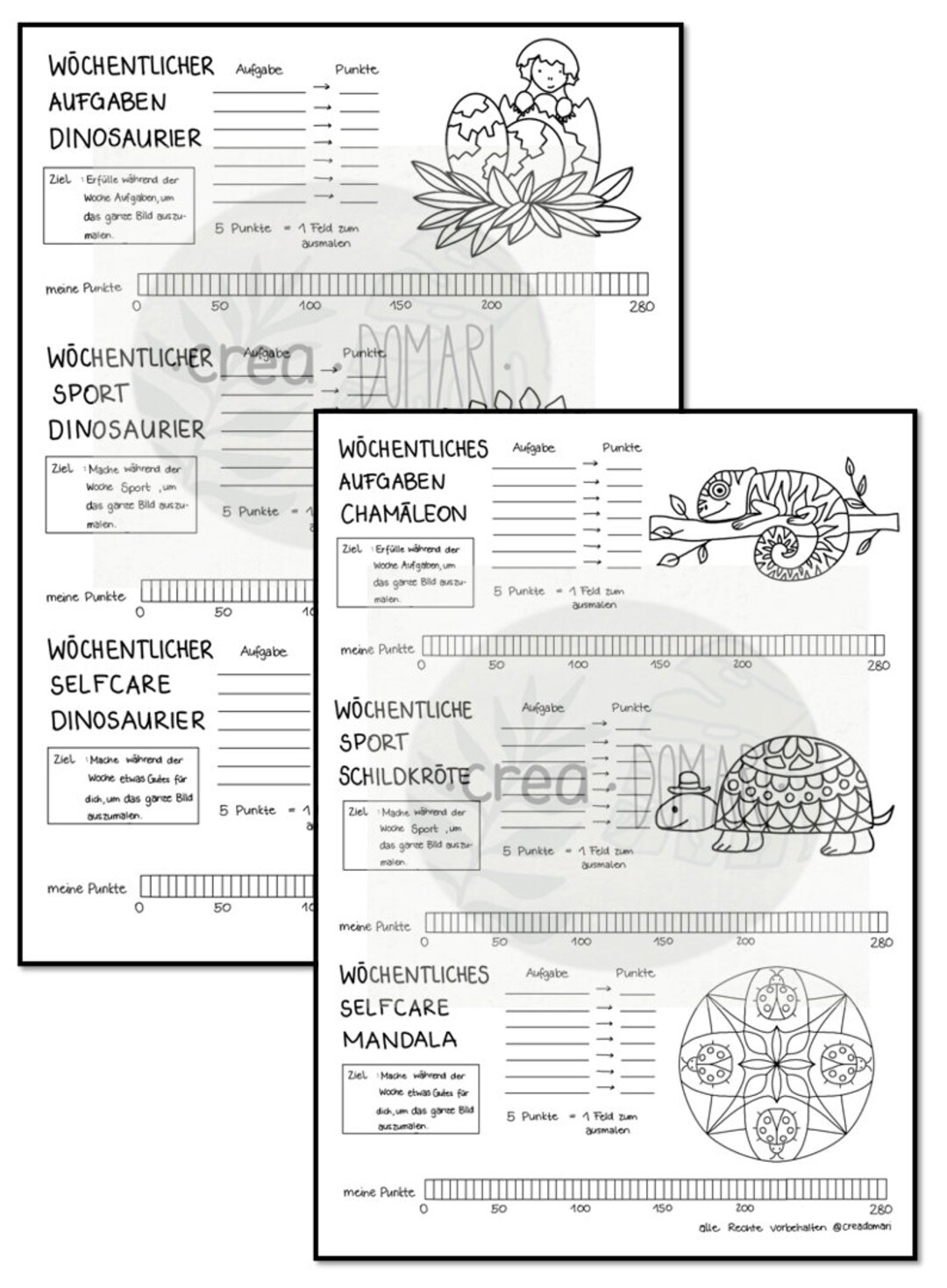 ADHD Tasks Managing Animals and Plants Edition A4 and A5 - Etsy