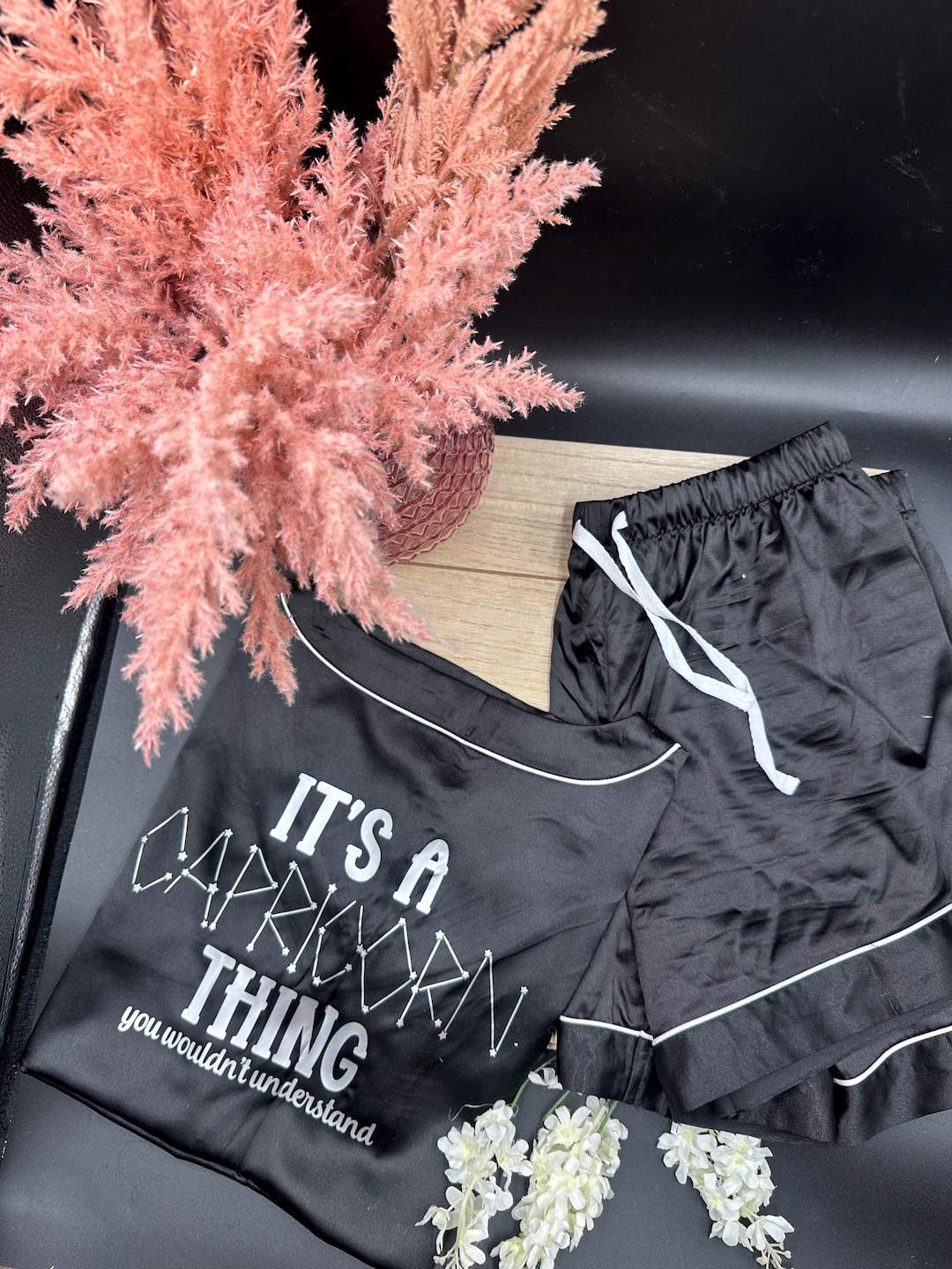 Custom Zodiac Sleepwear, 30th Birthday Satin Pajamas, Personalized ...