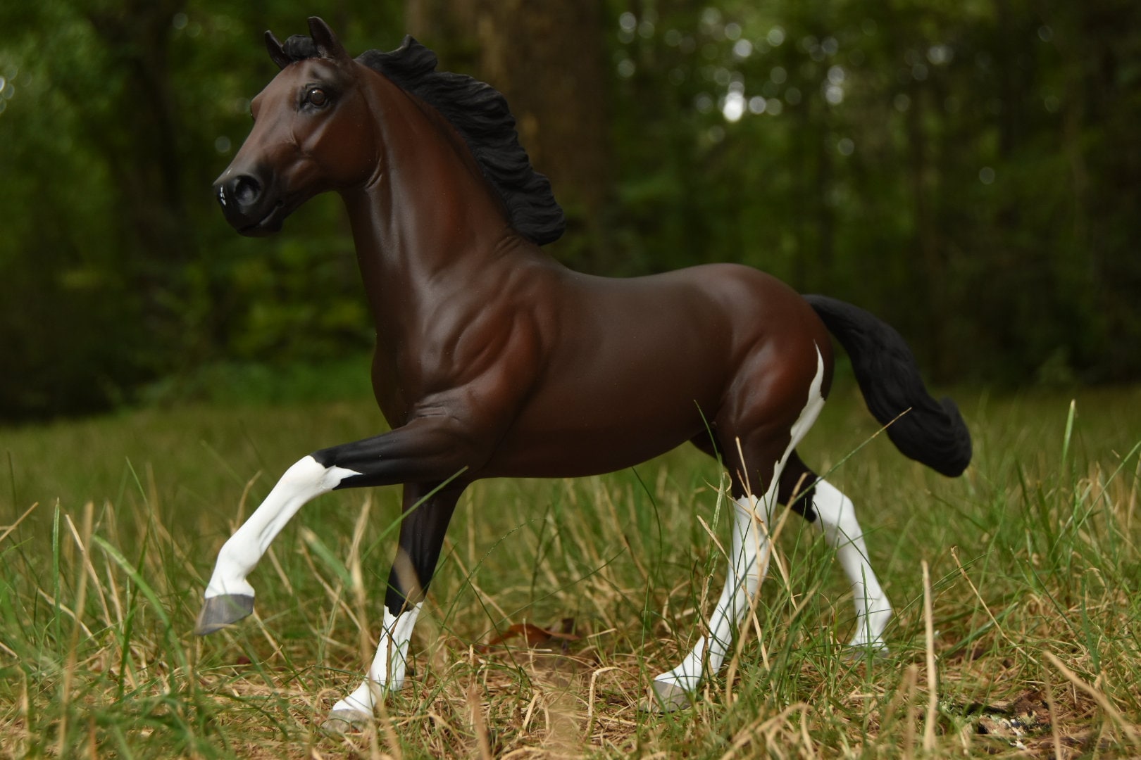 OOAK Custom Model Horse 'flash' Cantering Model |-| Custom Breyer to ...