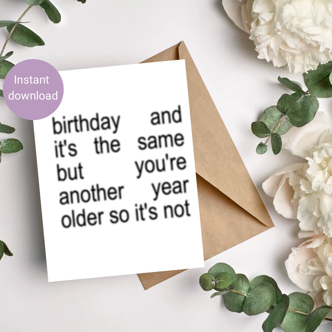 Printable Birthday Card - Etsy