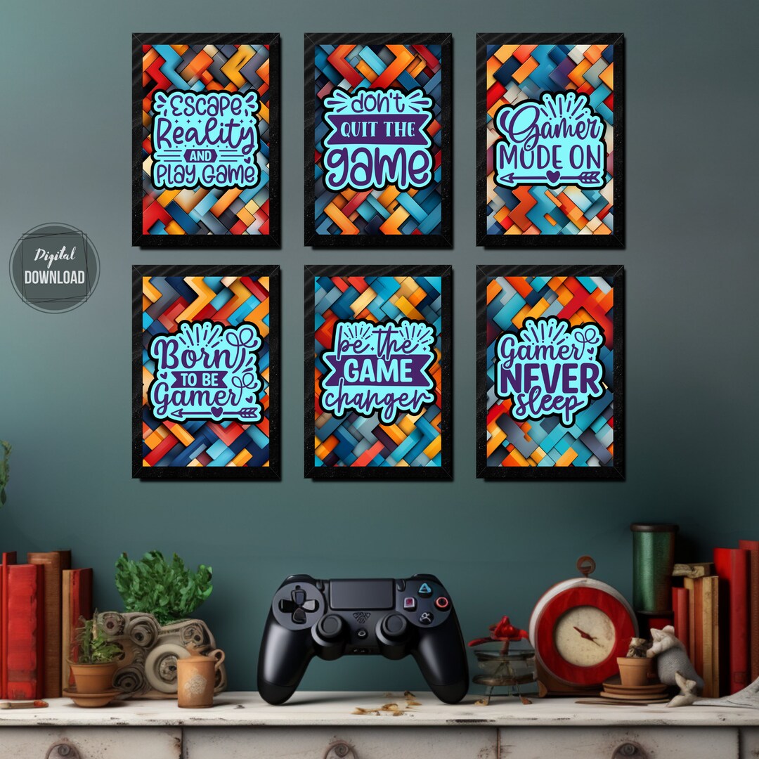 Funny Gaming Room Quotes Phrase Word Art Cool Gaming Quote - Etsy