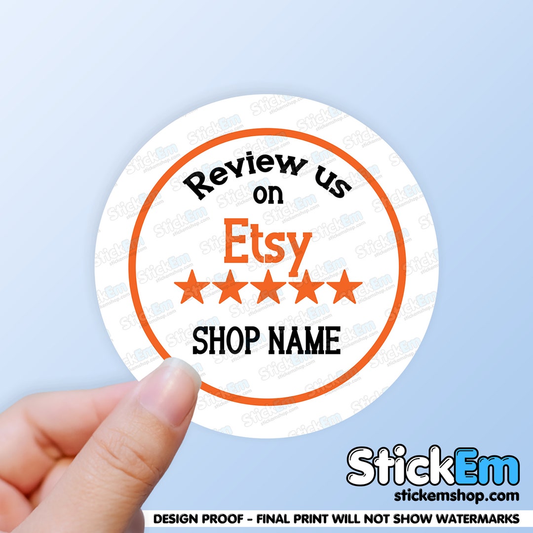 Review Stickers 6 Designs 50mm Circle Business Stickers - Etsy
