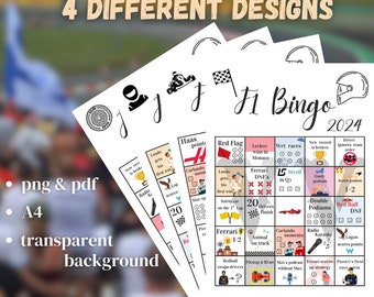 Digital Formula 1 Bingo Card 2024 Racing Game for Fans, Perfect for ...