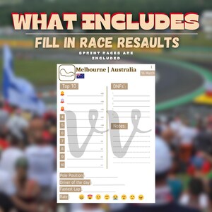 2025 Formula 1 Digital Tracker/journal - Organize Your Racing Passion ...