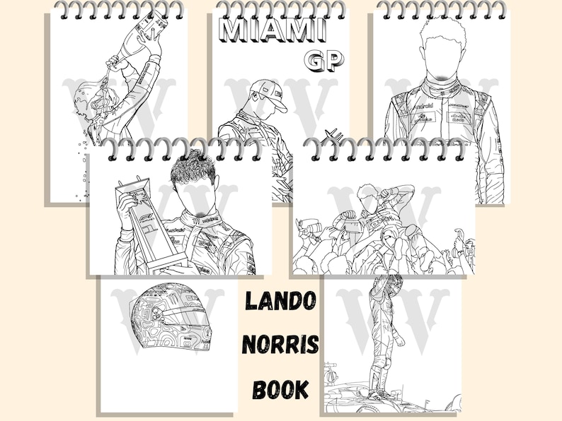 Lando Norris F1 Coloring Book: Motorsport Art (PDF File) - Etsy