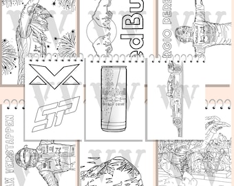 Digital Formula 1 Coloring Book-creative Motorsport Activity for Racing ...