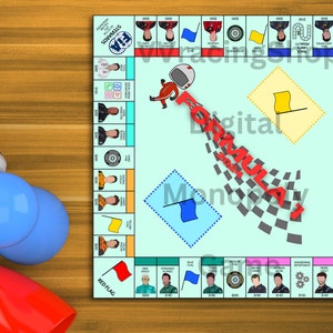Printable Monopoly Formula 1 Edition 2024: Family Board Game (digital ...