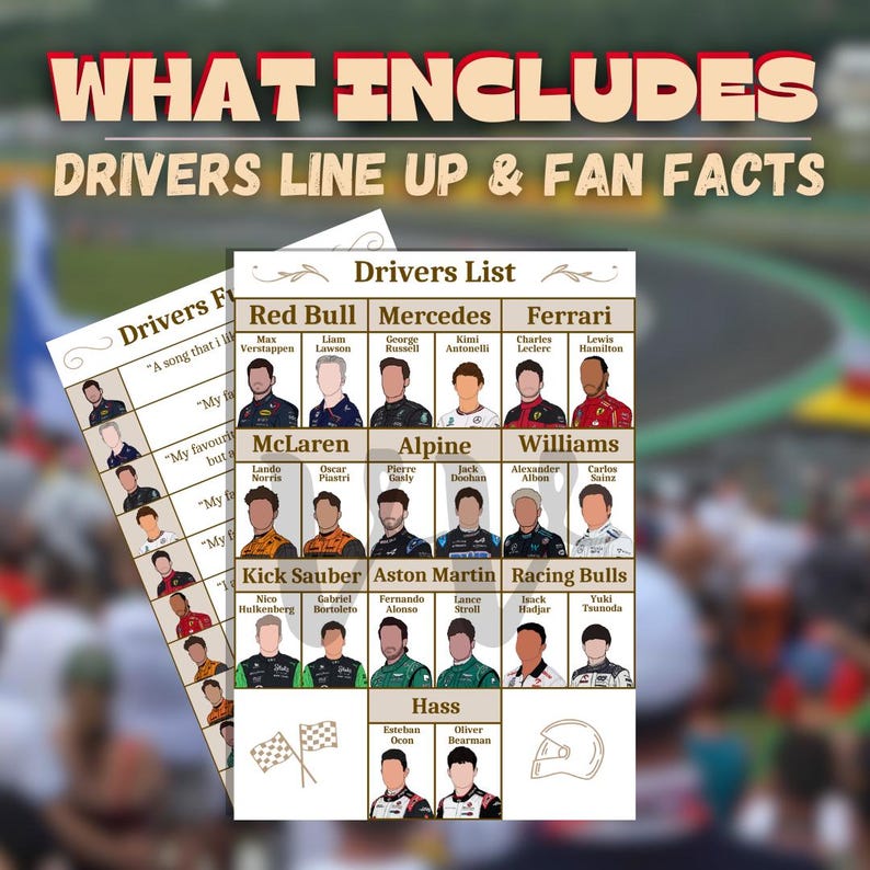 2025 Formula 1 Digital Tracker/journal - Organize Your Racing Passion ...