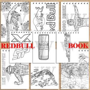 Digital Red Bull F1 Coloring Book-creative Motorsport Activity for ...