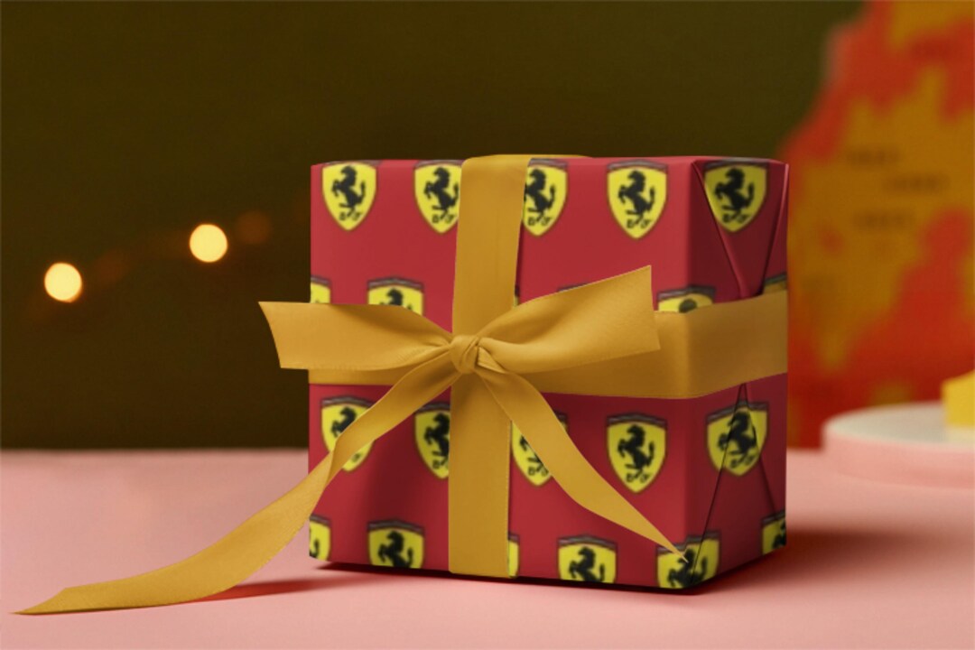 Handmade Ferrari Formula 1 Team Gift Wrap: Vintage Custom Design - Etsy