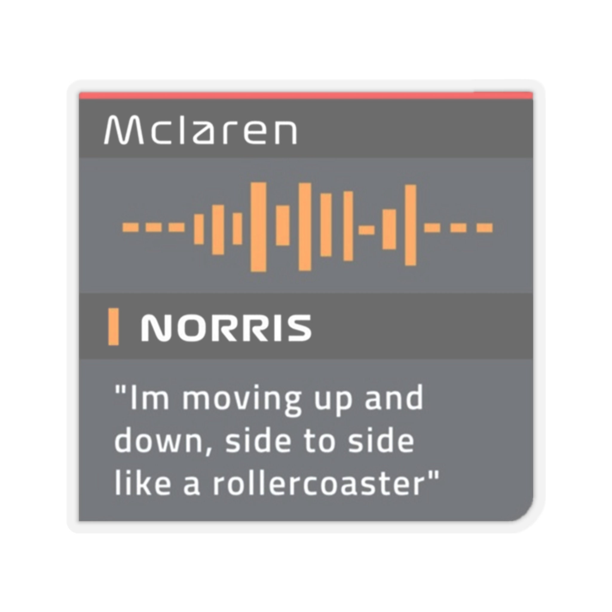 Team Radio Lando Stickers, 3D Team Radio Stickers Metal Badge Emblem ...