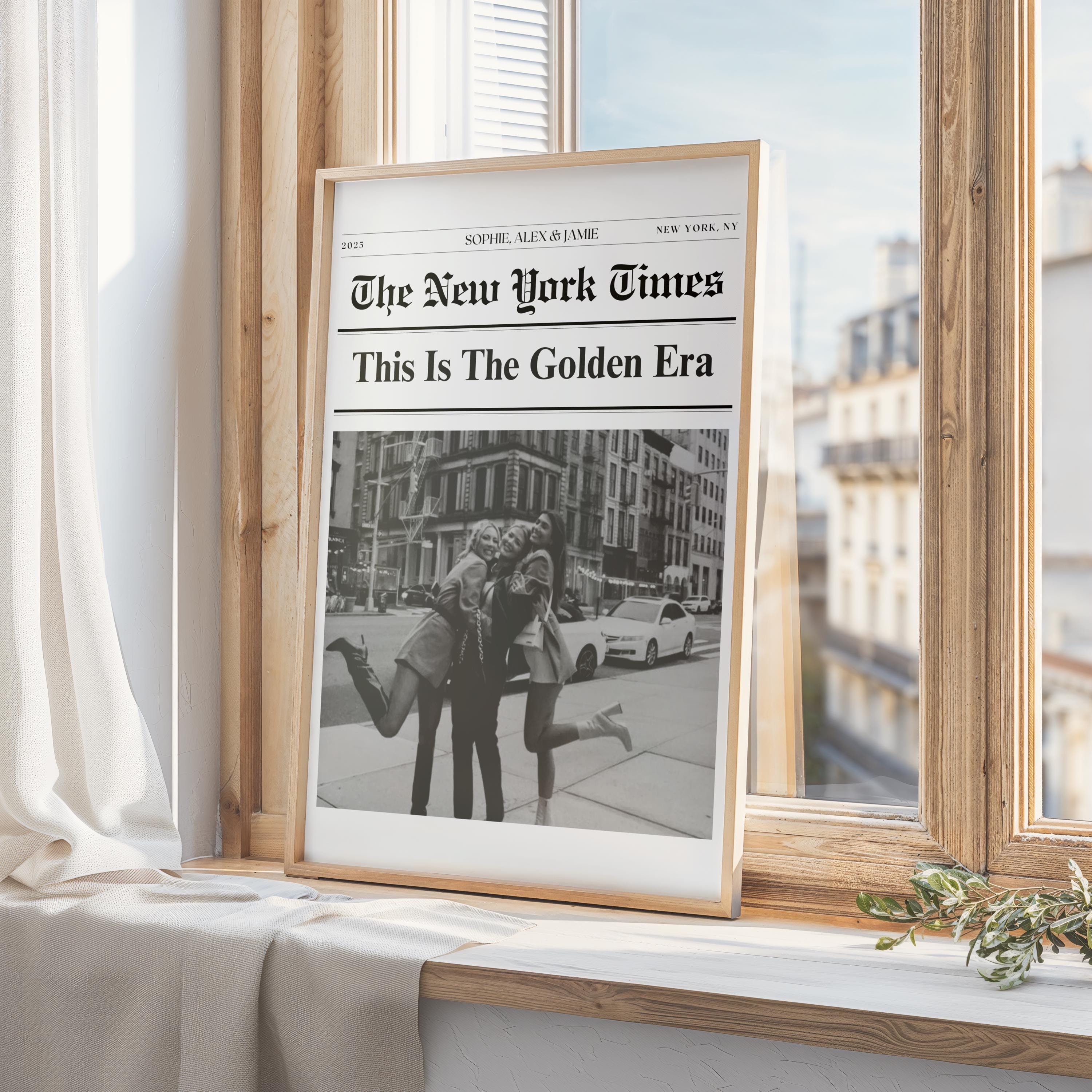 Editable Custom Roommates Newspaper Print Personalized College Dorm ...