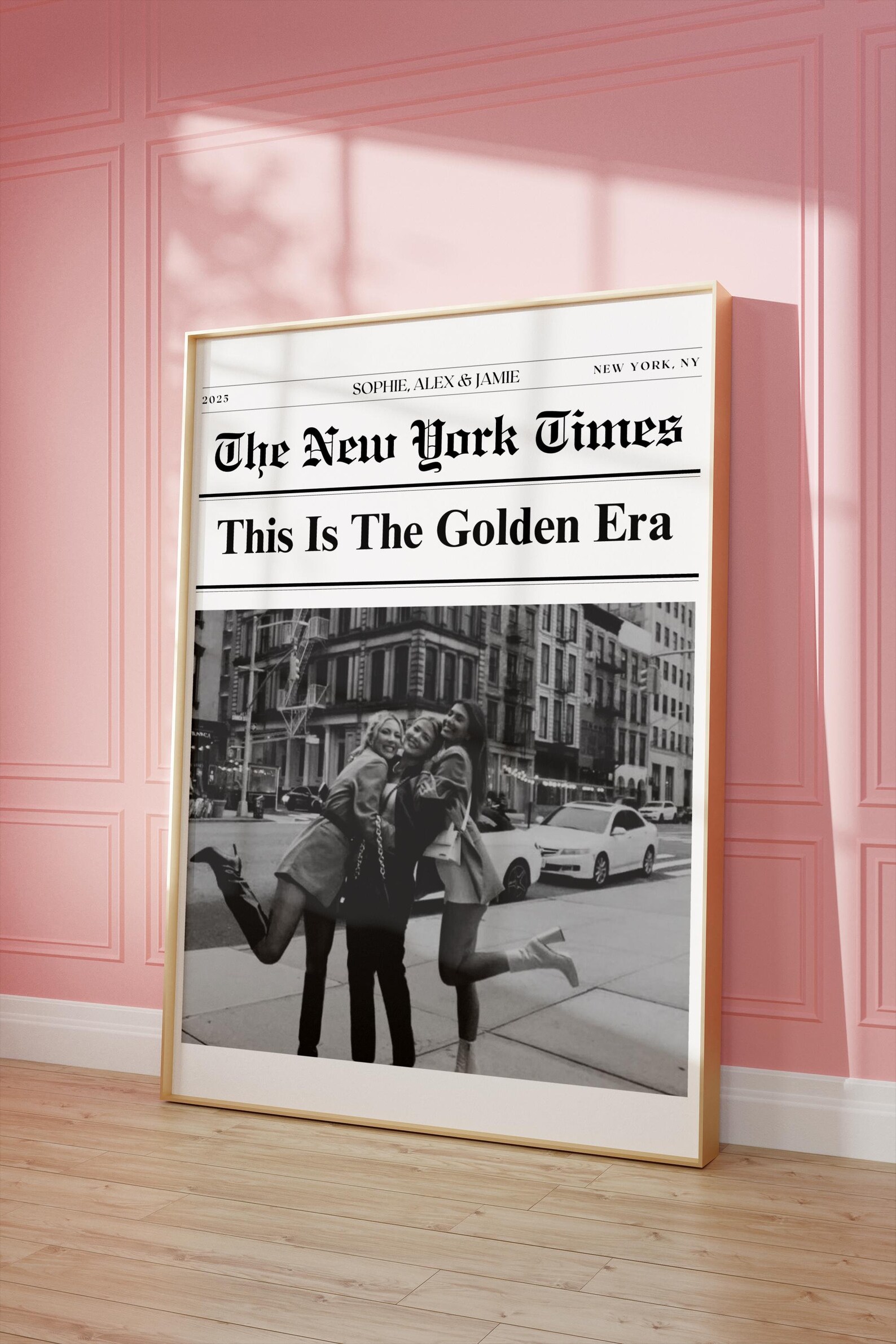 Editable Custom Roommates Newspaper Print Personalized College Dorm ...