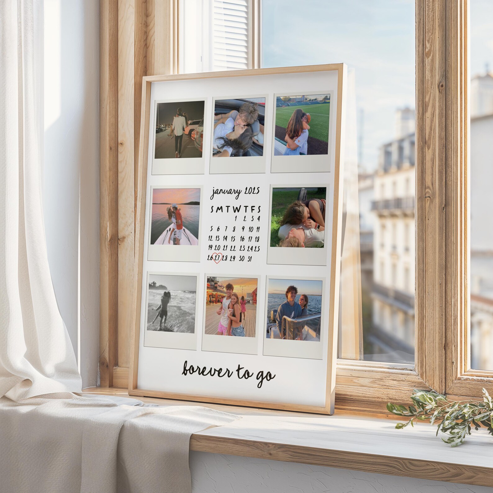 Anniversary Polaroid Collage Template, Custom Polaroid Photo Frame ...