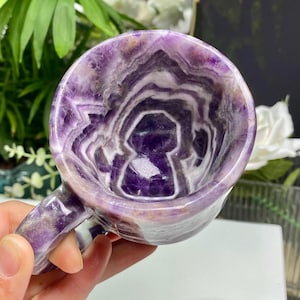 1pcs Natural Dream Amethyst Cup, Crystal Couple Tea Cup, Coffee Cup ...