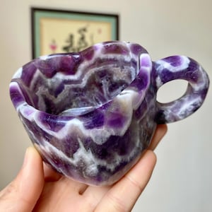 1pcs Natural Dream Amethyst Cup, Crystal Couple Tea Cup, Coffee Cup ...