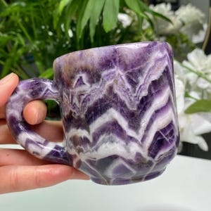 1pcs Natural Dream Amethyst Cup, Crystal Couple Tea Cup, Coffee Cup ...
