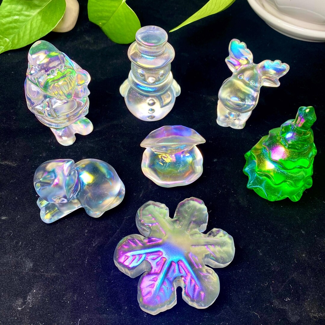 Aura Smelting Stone Christmas Carving,cat,christmastree,santa Claus ...
