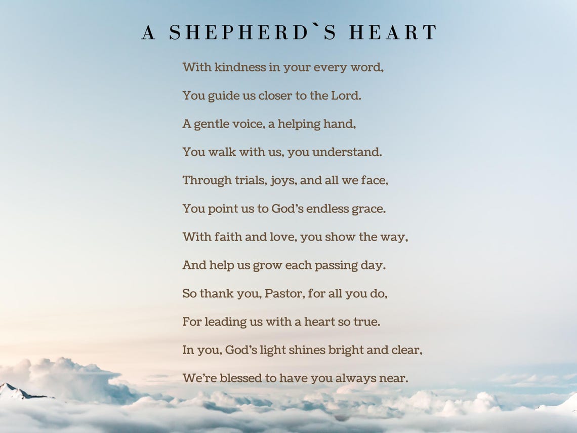 Pastor Poem Print, Pastor Appreciation Gift (digital Download) - Etsy