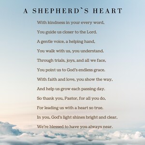 Pastor Poem Print, Pastor Appreciation Gift (digital Download) - Etsy