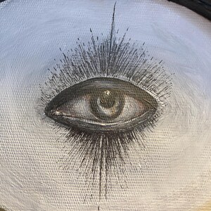 The Eye, Gothic Hand-drawn Ink Painting and Ceramic Dusty Frame ...