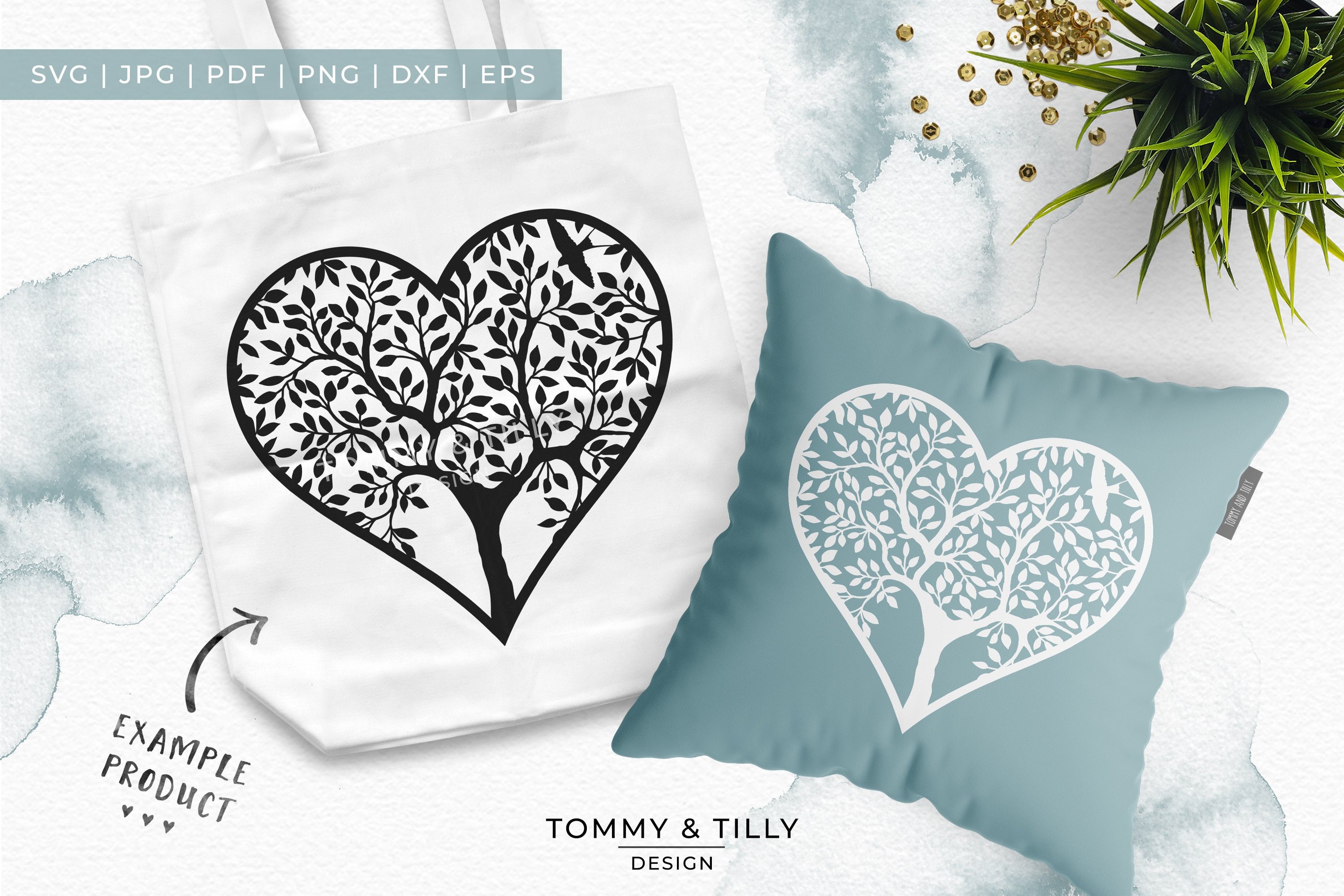 Heart Tree Papercut Template Svg Eps Dxf PNG PDF JPG - Etsy