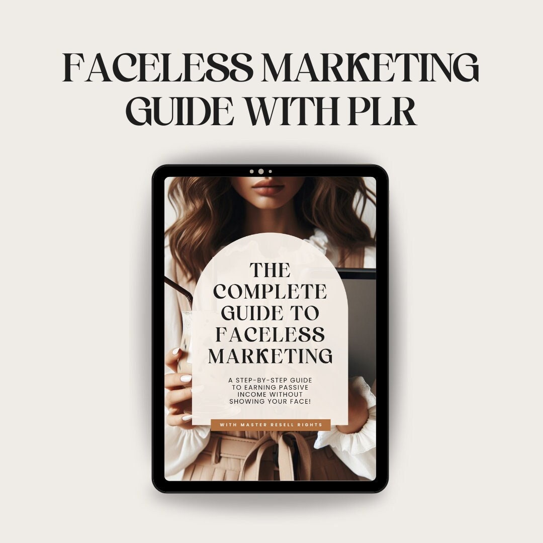 Faceless Marketing Guide, Master Resell Rights, Ebook PDF, Done-for-you ...