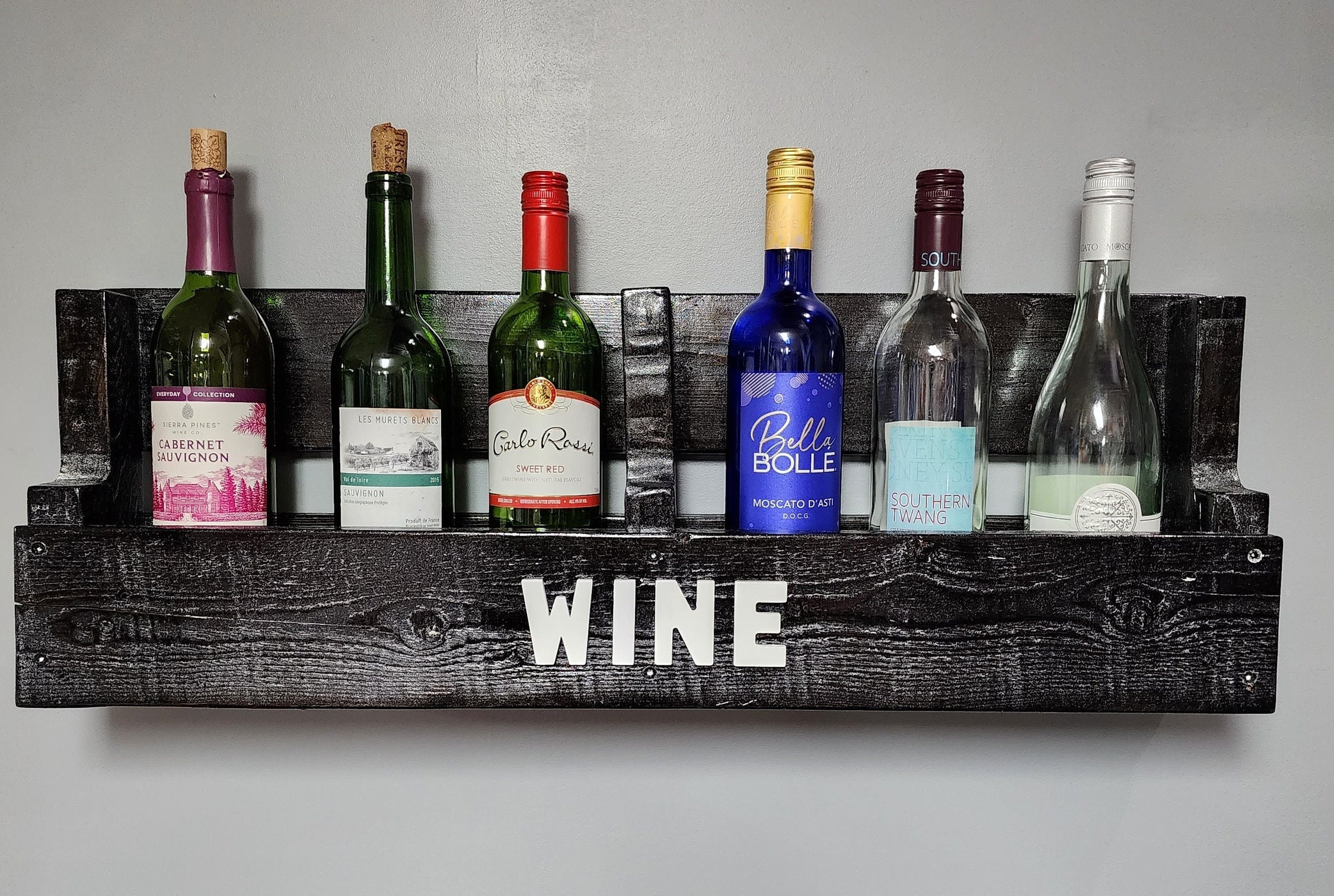 Reclaimed Pallet Wood Wine Bottle Holder - Etsy