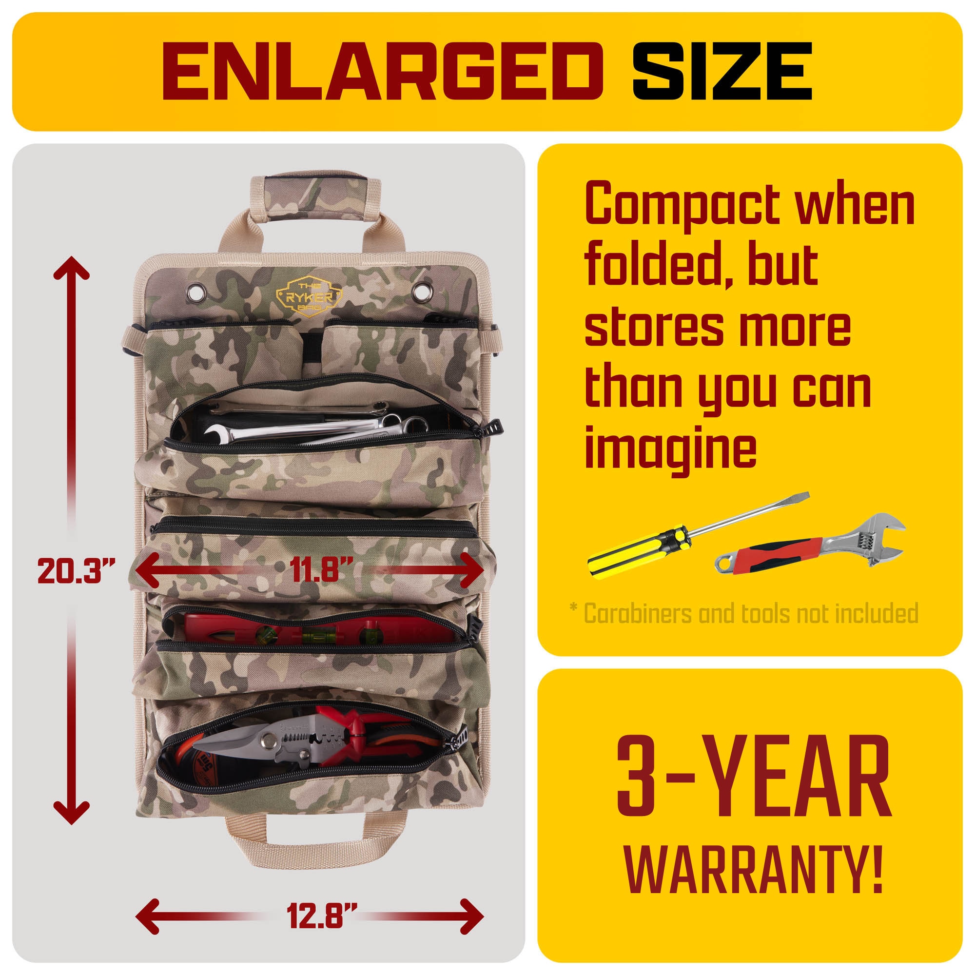 The Ryker Bag CAMO Tool Organizer-small Tool Bag W/detachable Pouches ...