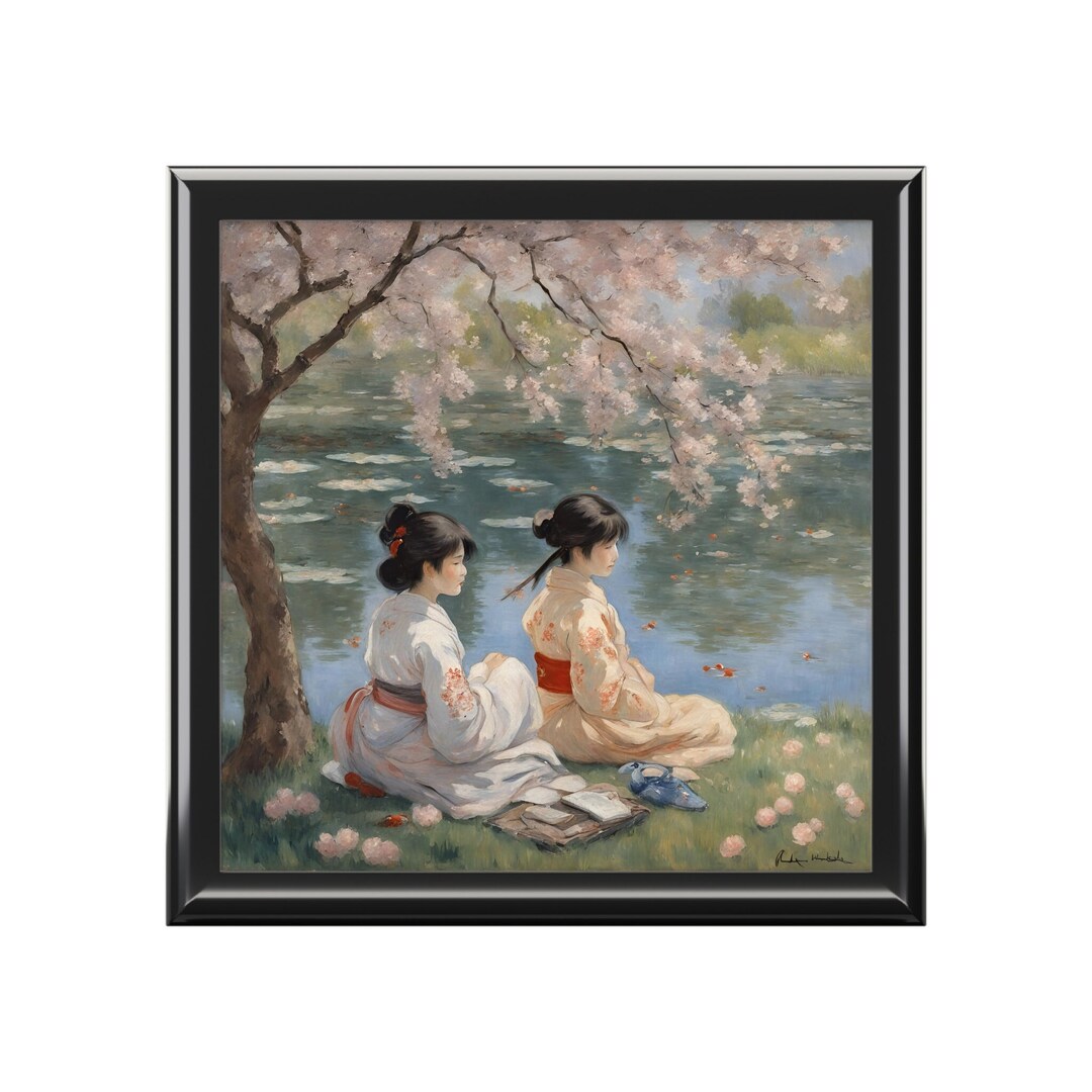 Vintage Japanese Jewelry Box, Japanese Girl Box, Monet Jewelry Case ...