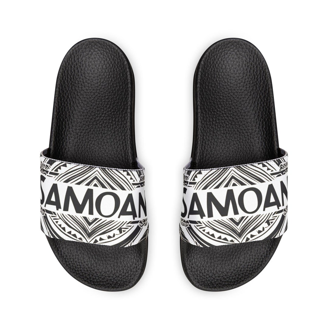 Men's Samoan Design Slip-on Sandals, Customizable Straps - Etsy