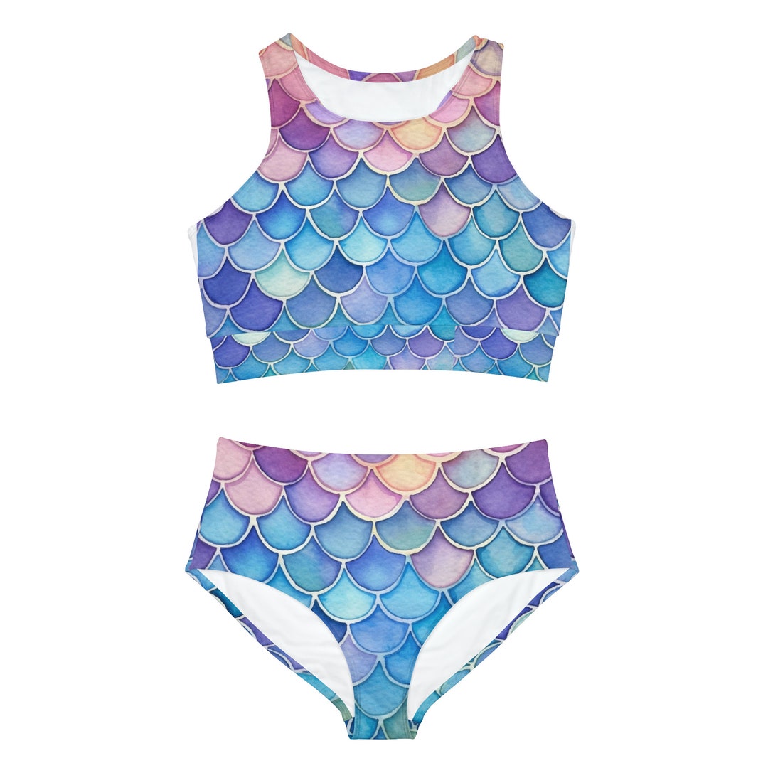 Two Piece Water Suit, Summer Pool Bikini, Beach Sporty Bikini, Swimming ...