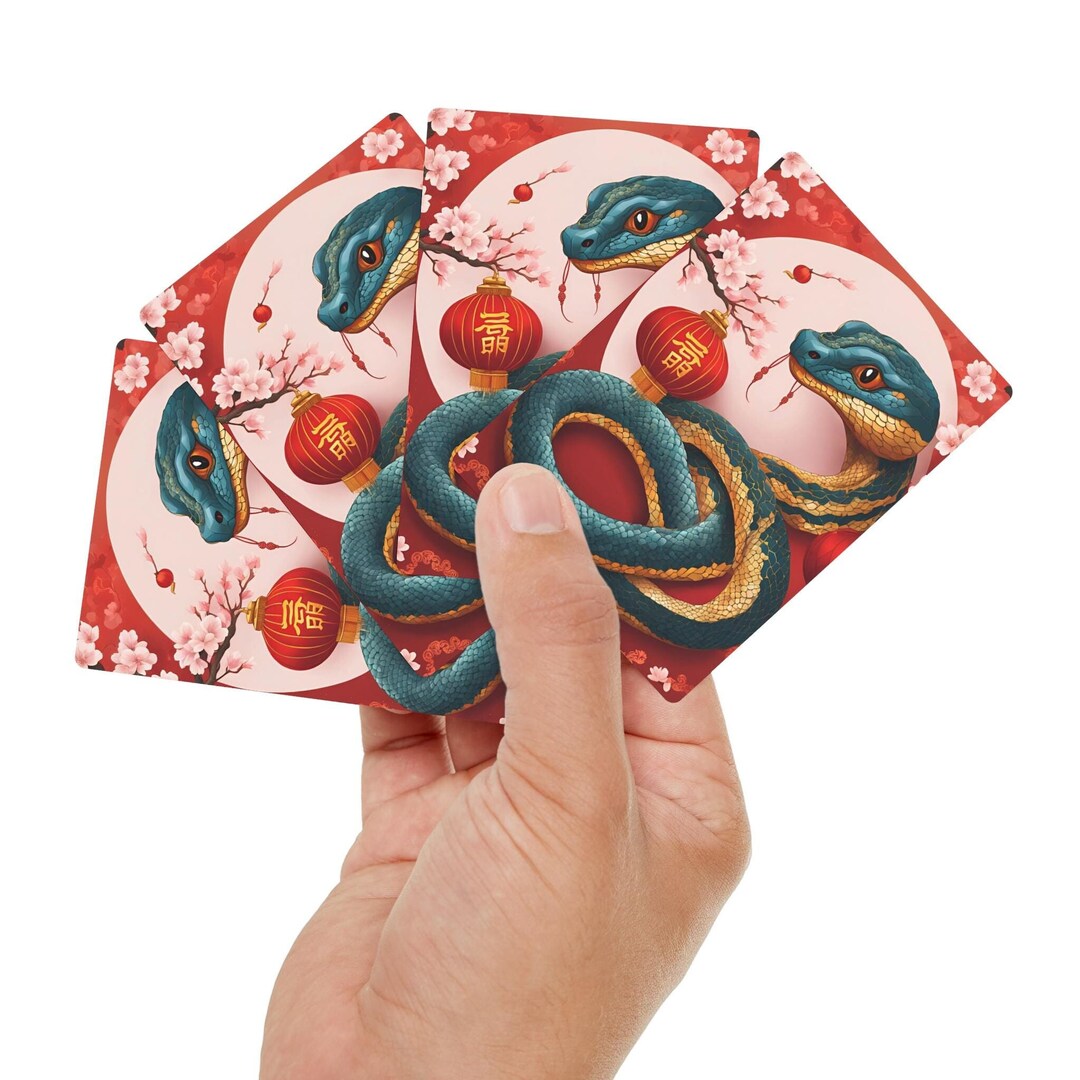 Snake Poker Playing Cards, Father's Day Game Cards, Customizable Poker ...