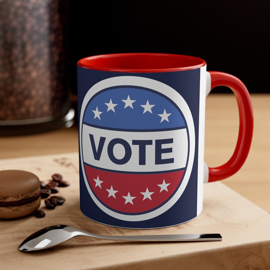 Two Toned Voting Mug, 11 Oz Voting Coffee Mug, Women's Coffee Mug ...