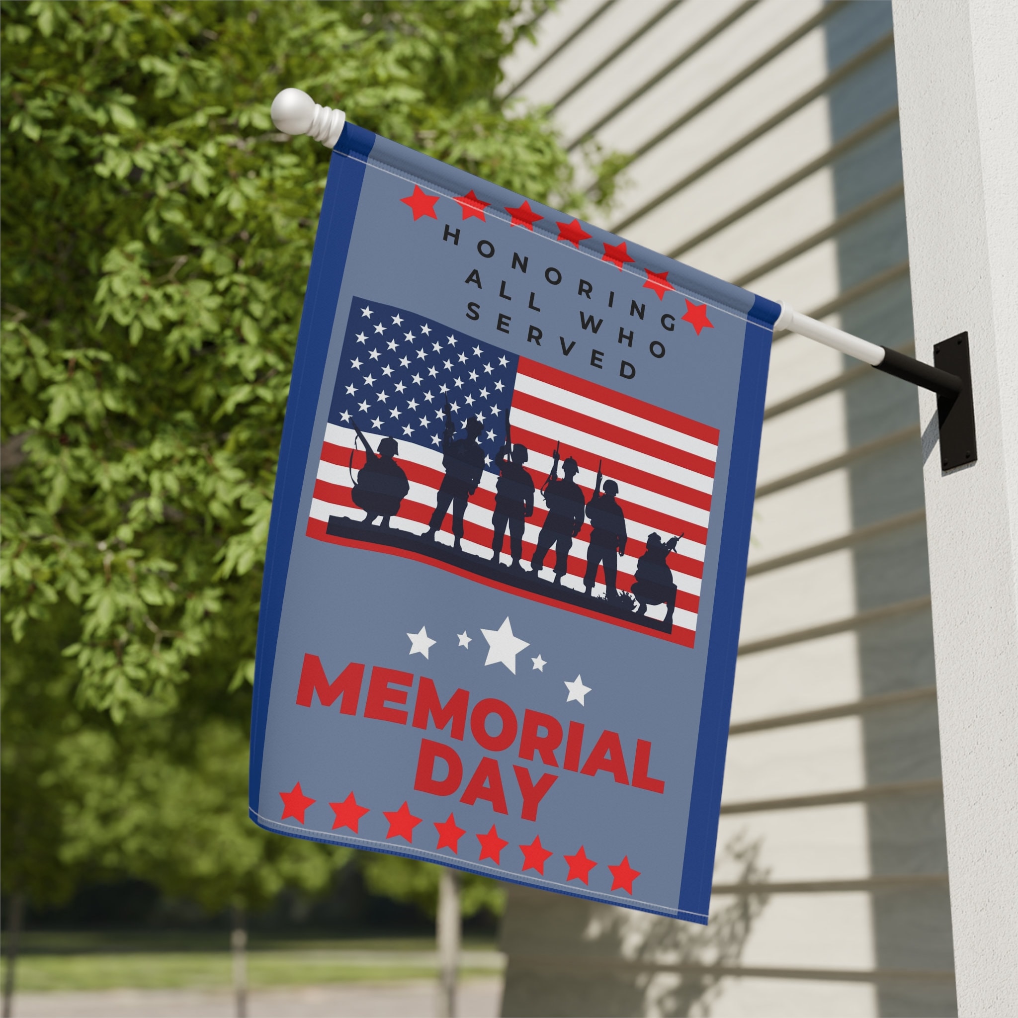 Custom Memorial Day Yard Sign With Flag Design - Etsy