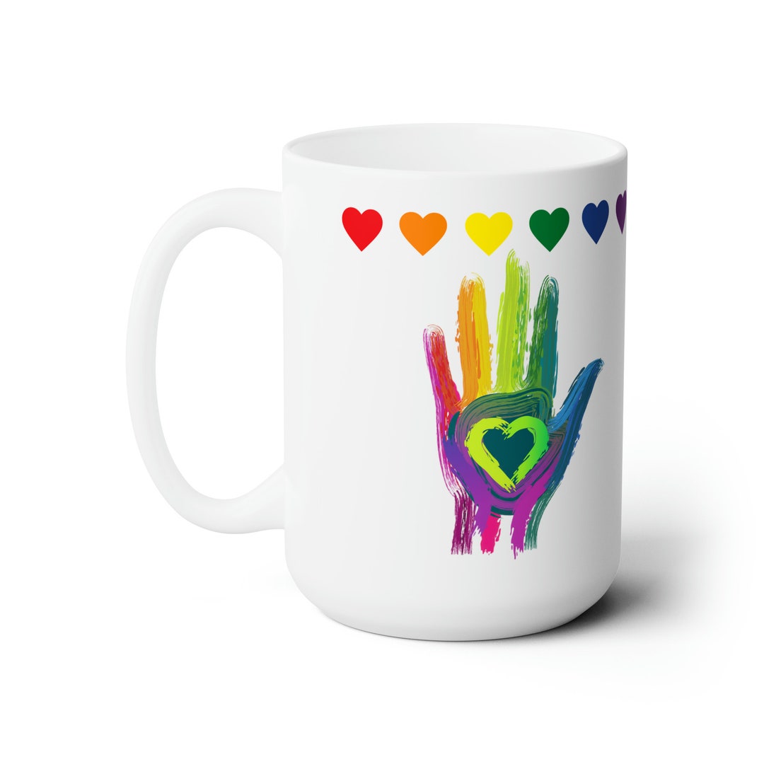 Ceramic Mug for LGBTQ Gift for Him Proud Color Coffee Cup LGBTQ Mug ...