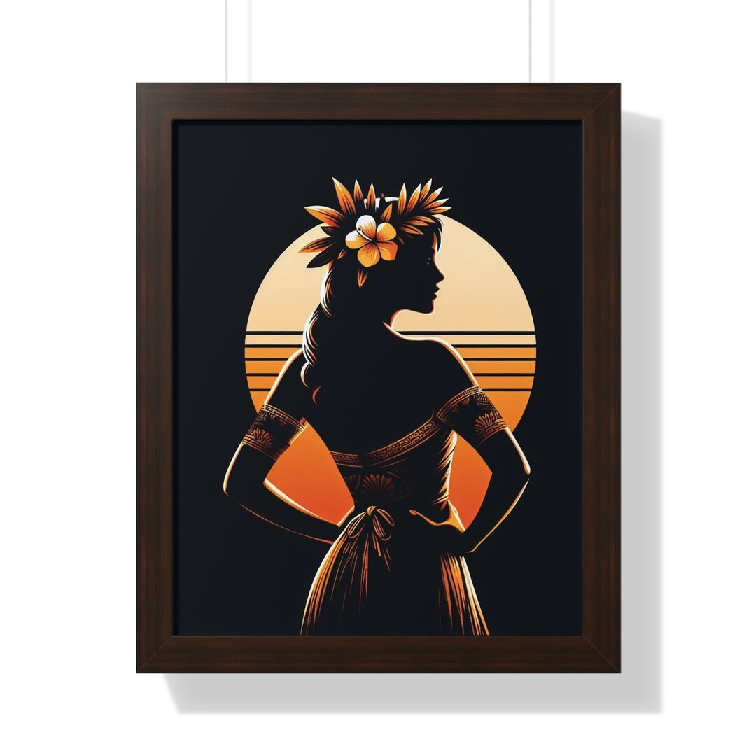 Polynesian Woman Poster, Hawaiian Wahine Picture, Hawaii Vintage Poster ...