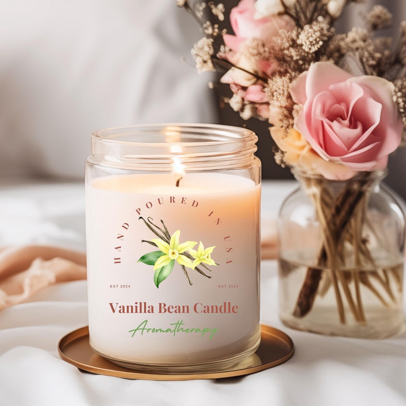 Vanilla Scented Candle, Bridesmaid Candle, Cozy Romantic Candle ...