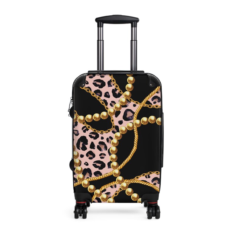 Personalized Pink Leopard Rolling Suitcase: Custom Carry-on Luggage - Etsy