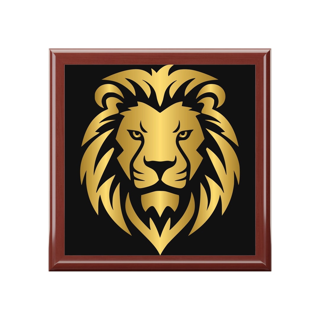 Lion Lover Case, Personalized Box for Him, Christmas Gifts, Regal Lion ...