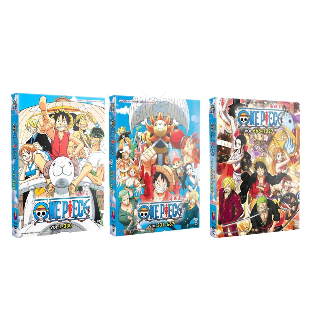 DVD One Piece Episodes 1-1027 Collection DVD TV Series 3 Boxset English ...