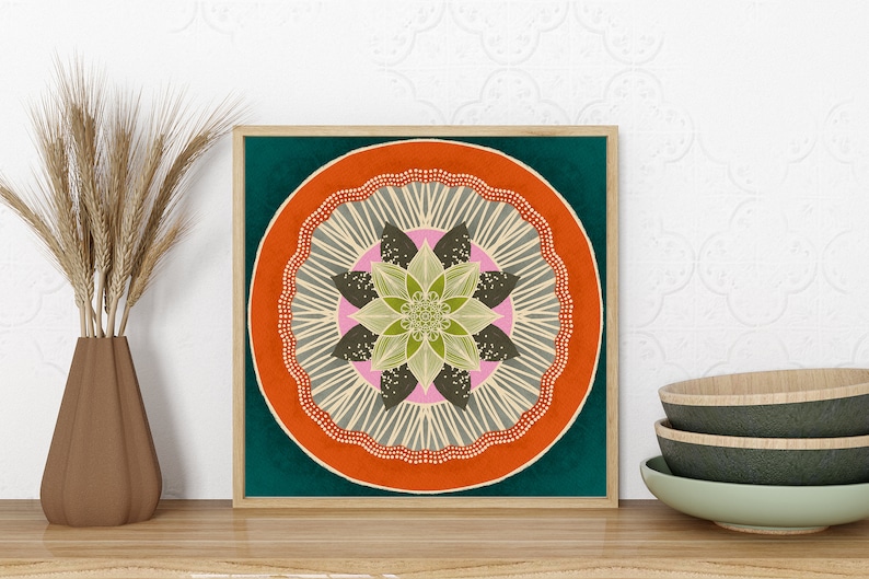 Boho Mandala Wall Art Boho, Boho Printable Art, Mandala Wall Art, Boho ...