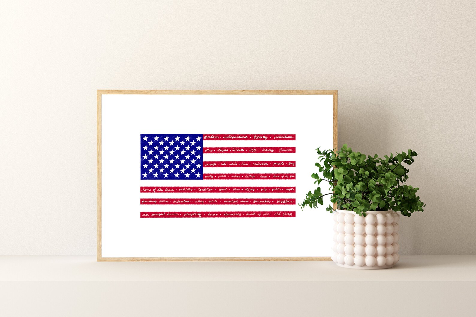 American Flag Art, Fourth of July Art, Memorial Day Art, Independence ...