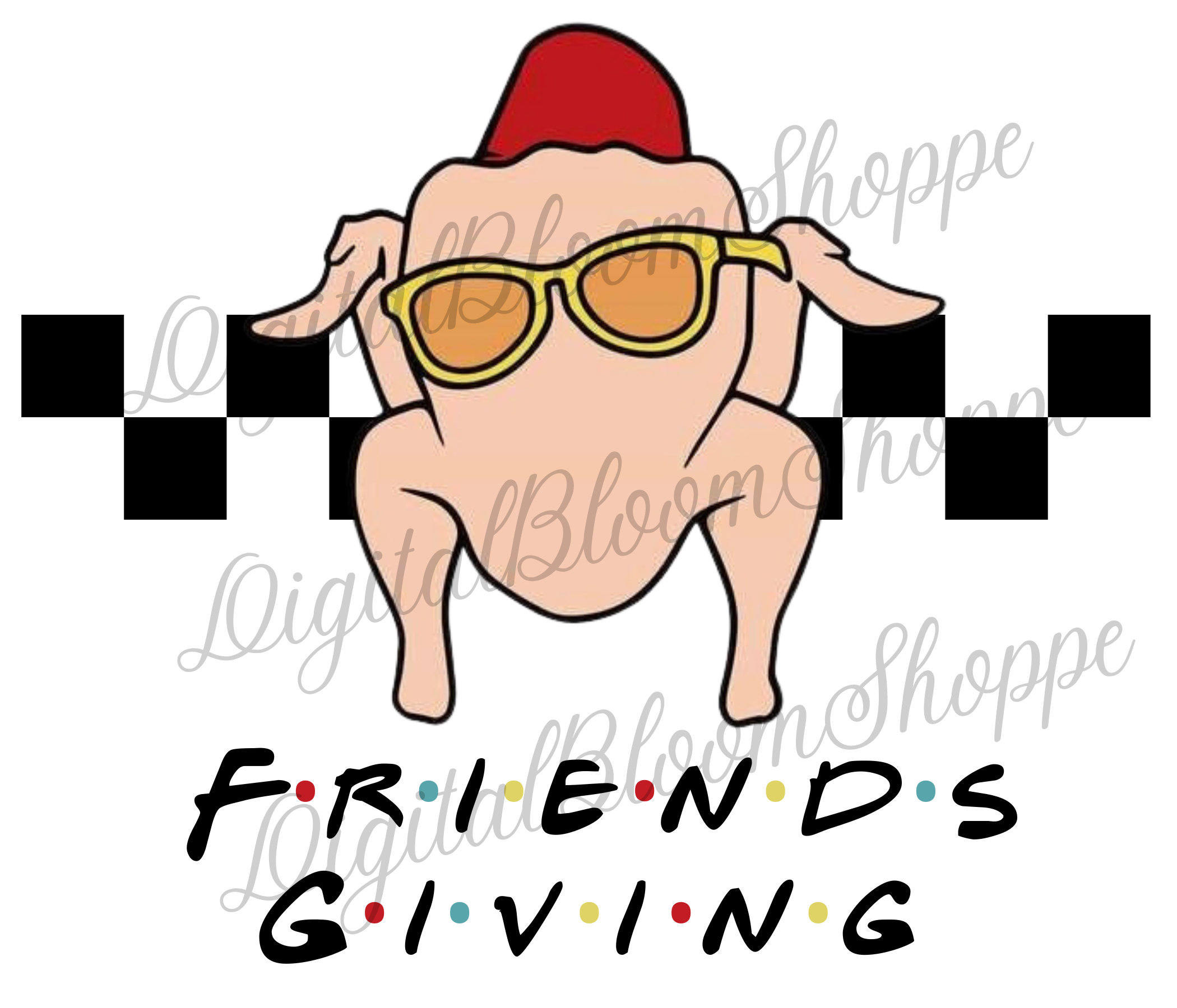 Friends Giving Funny Turkey Head PNG File/ Sublimation/ DTF - Etsy